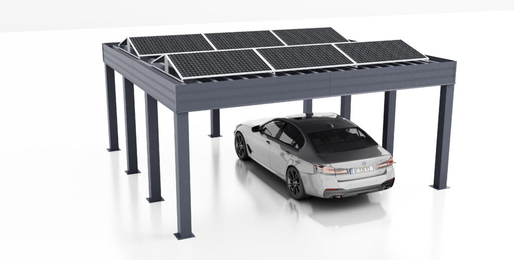 Ekologiškos Stoginės Automobiliams su Saulės Elektrinėmis